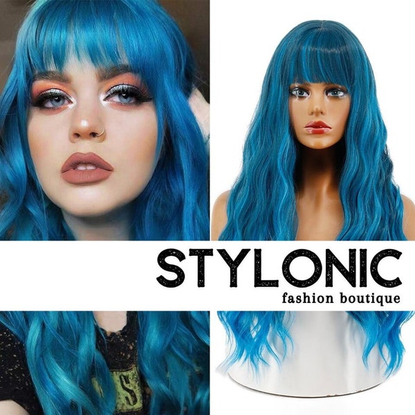 Blue Wig - Etsy