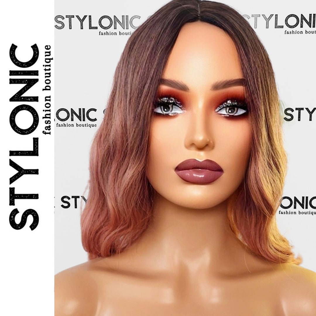 Dark Pink Wig Cosplay Costume, Fancy Dress, Halloween Party, Synthetic ...