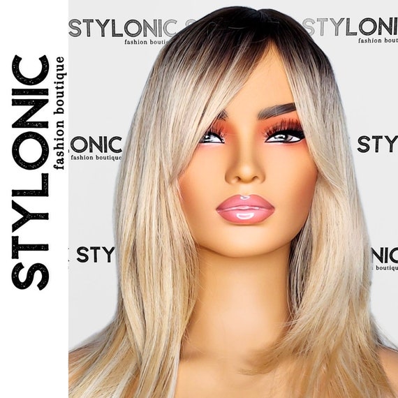 Blonde Wig With Bangs Californian Girl 70 s Inspired Realistic Glueless Daily Wear Synthetic Ladies Wigs Etsy Canada