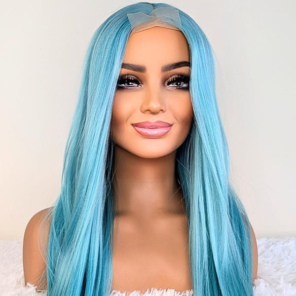 Blue Lace Front Wig - Etsy