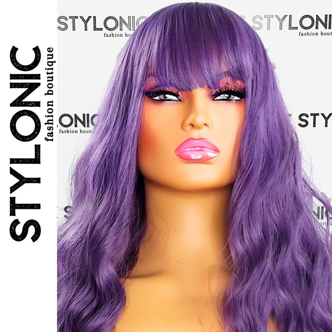 Purple Wig With Bangs Sexy Spooky Witch, Halloween Party, Cosplay ...