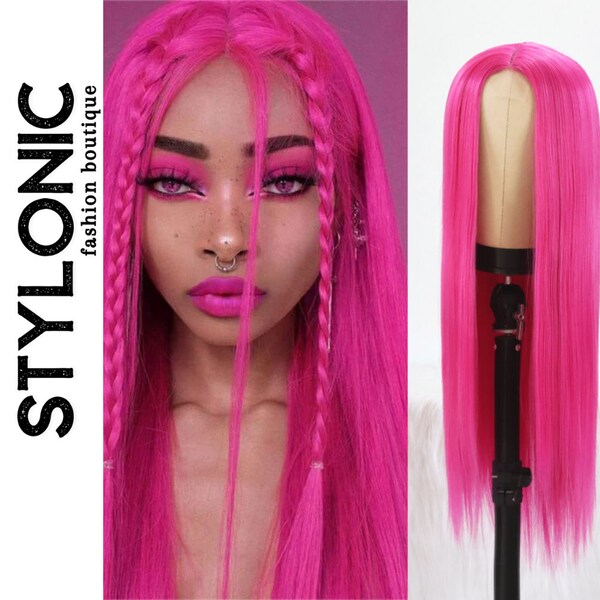 Pink Wig - Etsy