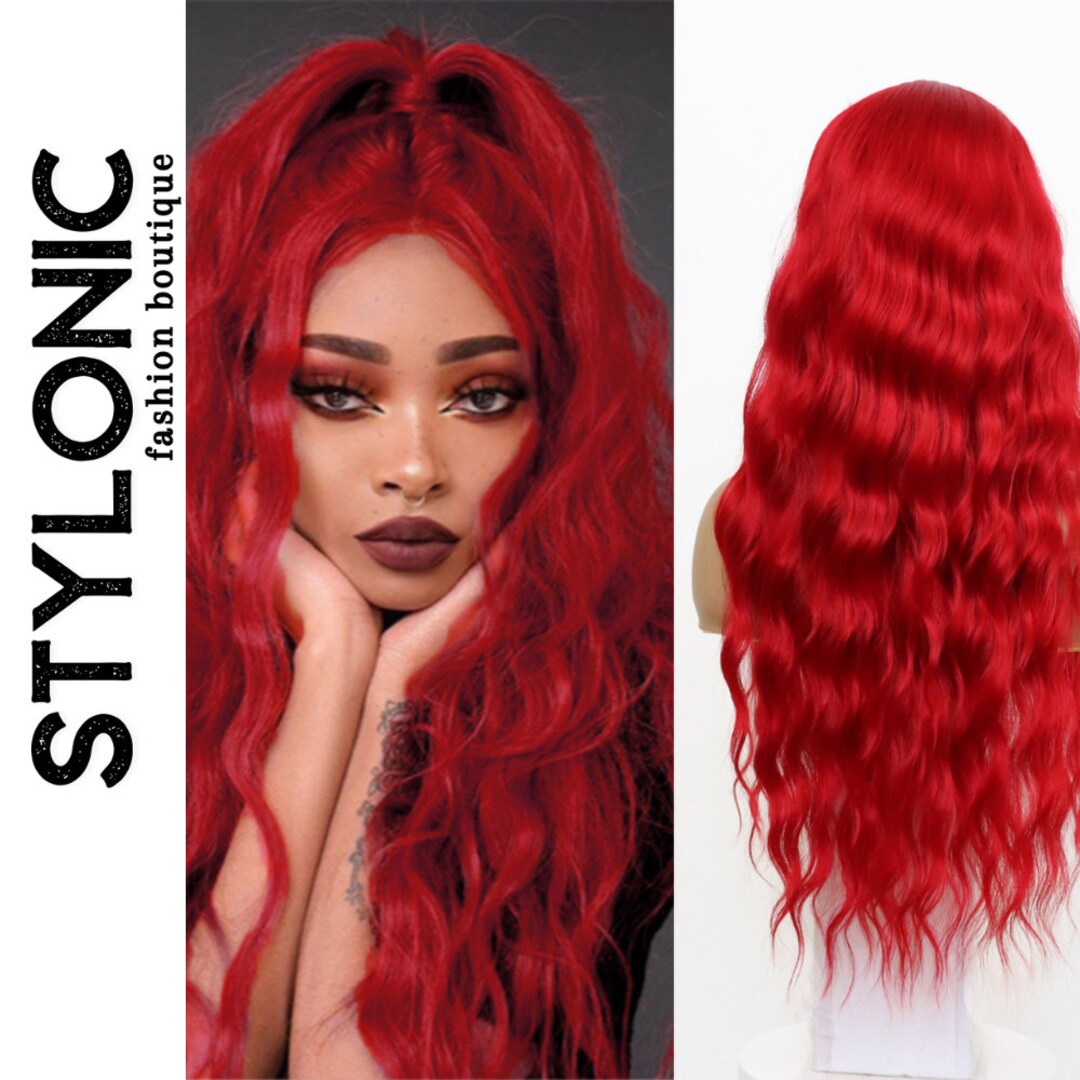 Lace Front Red Wig - Etsy