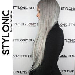 Long Silver Wig, Straight Hair, Wispy Bangs, Cosplay Wigs for Women ...