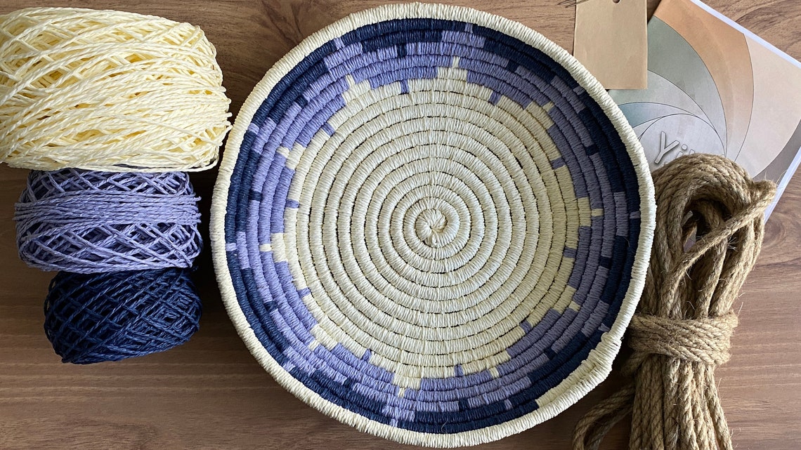 African Basket Craft Kit With Video Tutorial Template and - Etsy