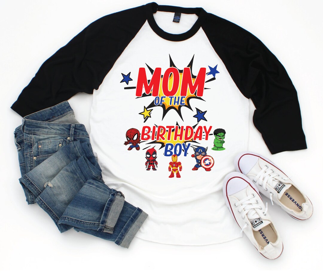 Superhero Mom Birthday Shirt Marvel Birthday Mom Shirt Super - Etsy