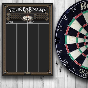 Irish Darts Score Chalkboards/pub/home Bar Sign/custom Pub Sign/home ...