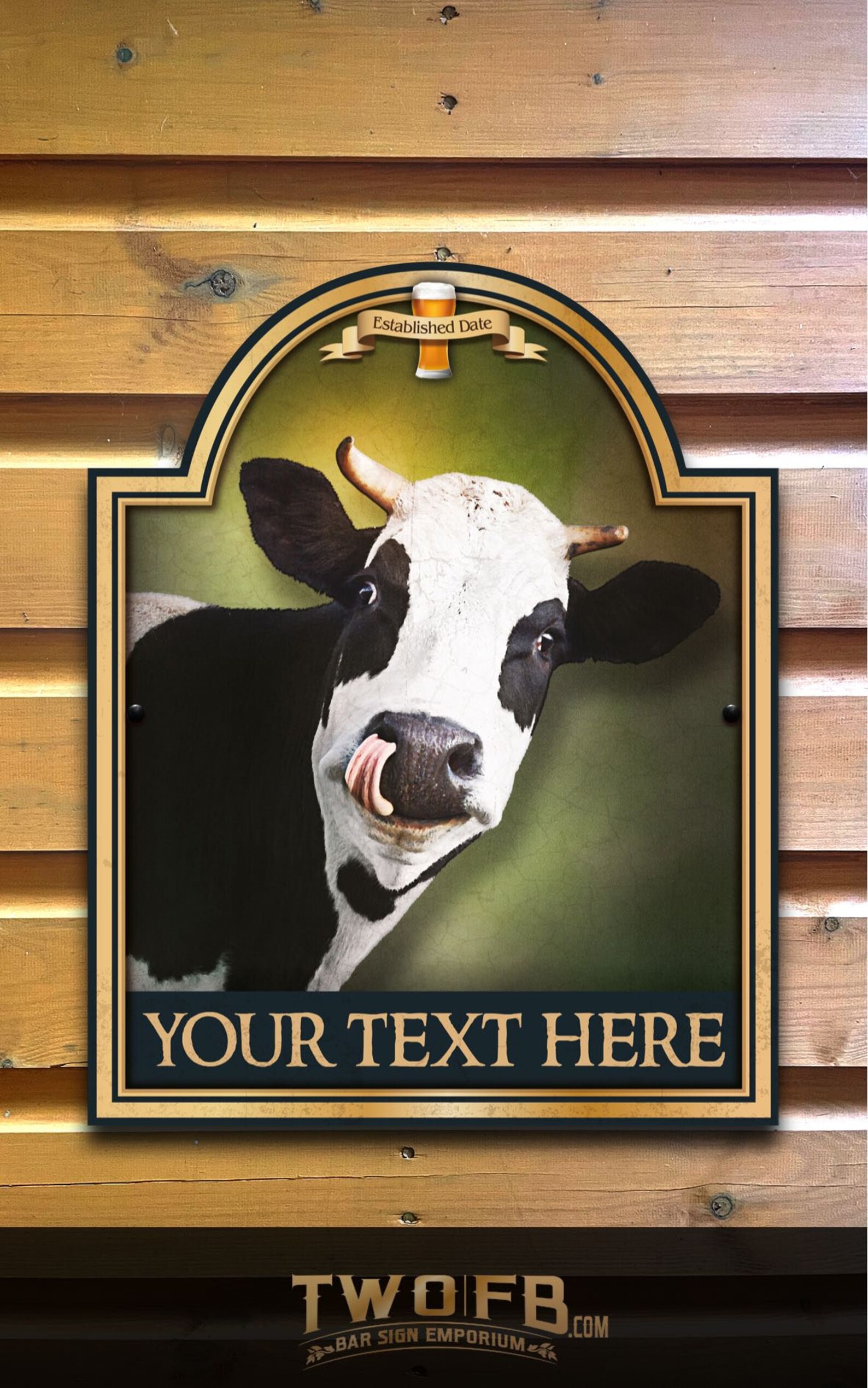 Tipsy Cow Personalised Premium Metal Traditional Home Bar Sign - Etsy