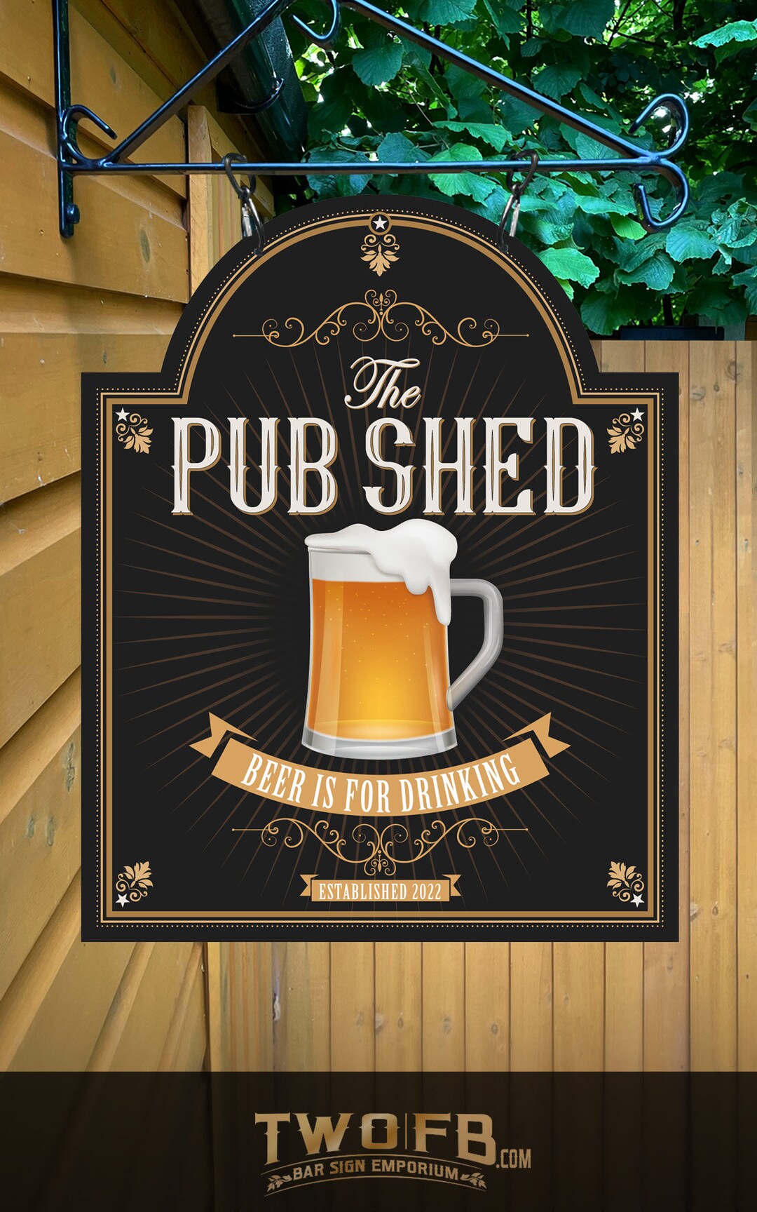 Pub Shed Personalised Premium Metal Traditional Home Bar Sign / Home ...
