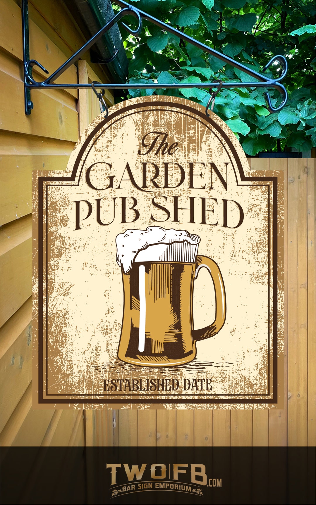 Garden Pub Shed / Personalised Premium Metal Traditional Home Bar Sign ...