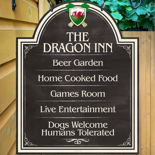 Green Dragon Inn Sign - Etsy