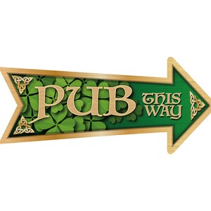 Irish Arrow Personalised Premium Metal Traditional Home Bar Sign / Home ...