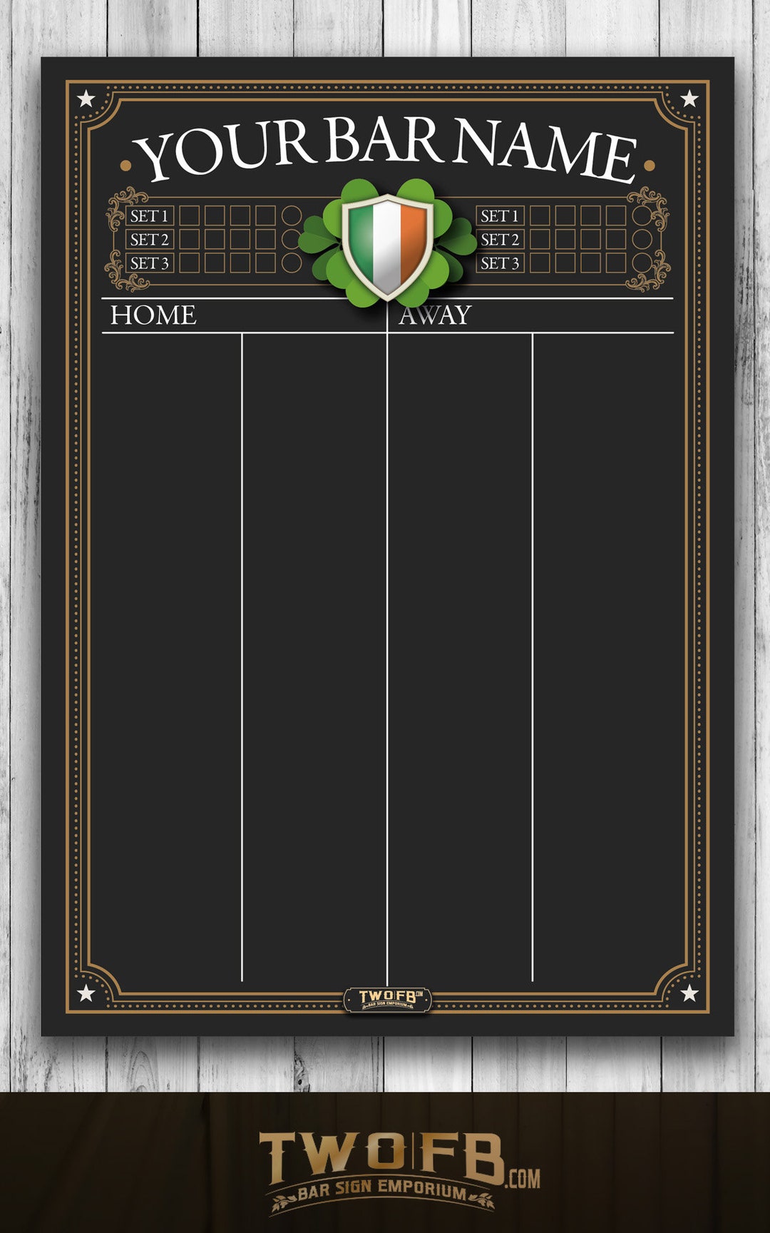Irish Darts Score Chalkboards/pub/home Bar Sign/custom Pub Sign/home ...
