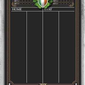 Irish Darts Score Chalkboards/pub/home Bar Sign/custom Pub Sign/home ...