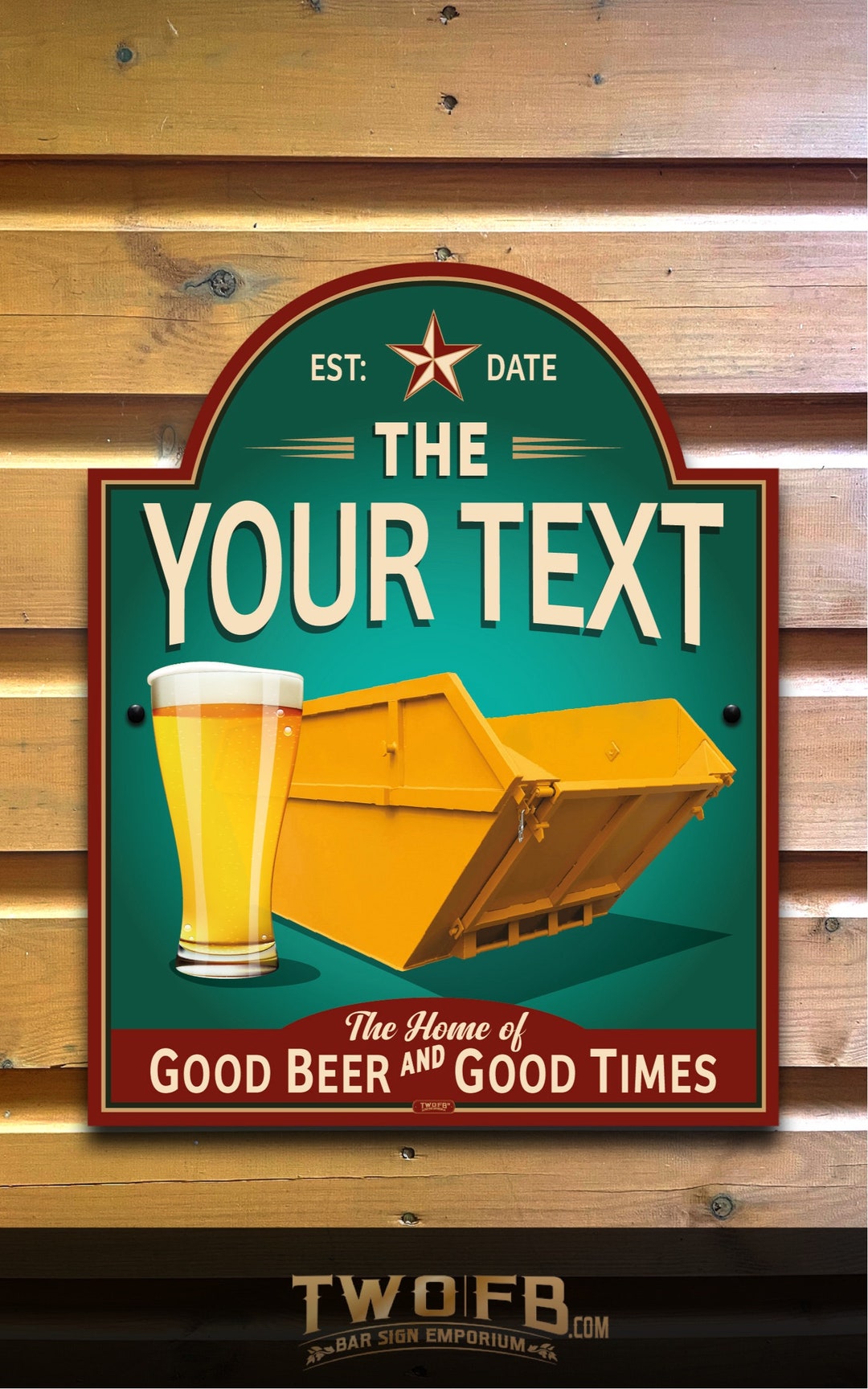 Personalized Home Bar Sign: Traditional Metal Pub Sign - Etsy