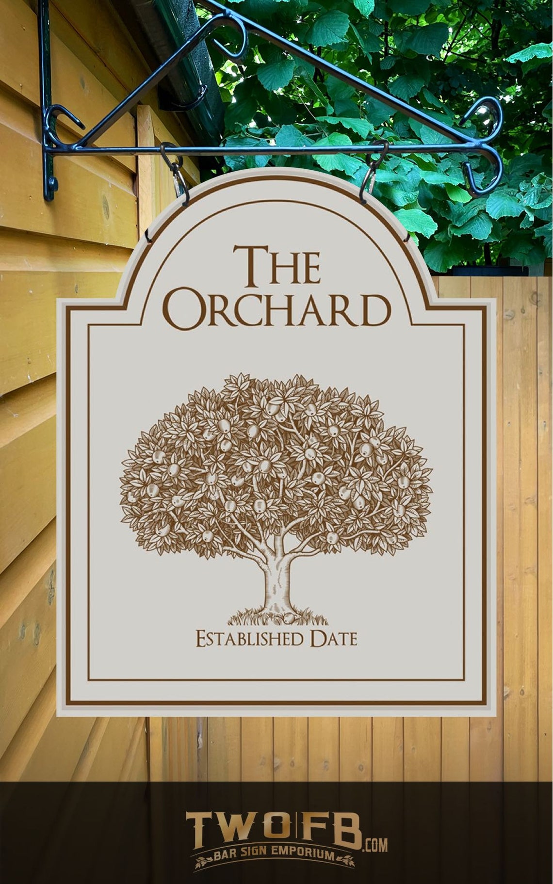 Orchard Personalised Premium Metal Traditional Home Bar Sign / Home Pub ...