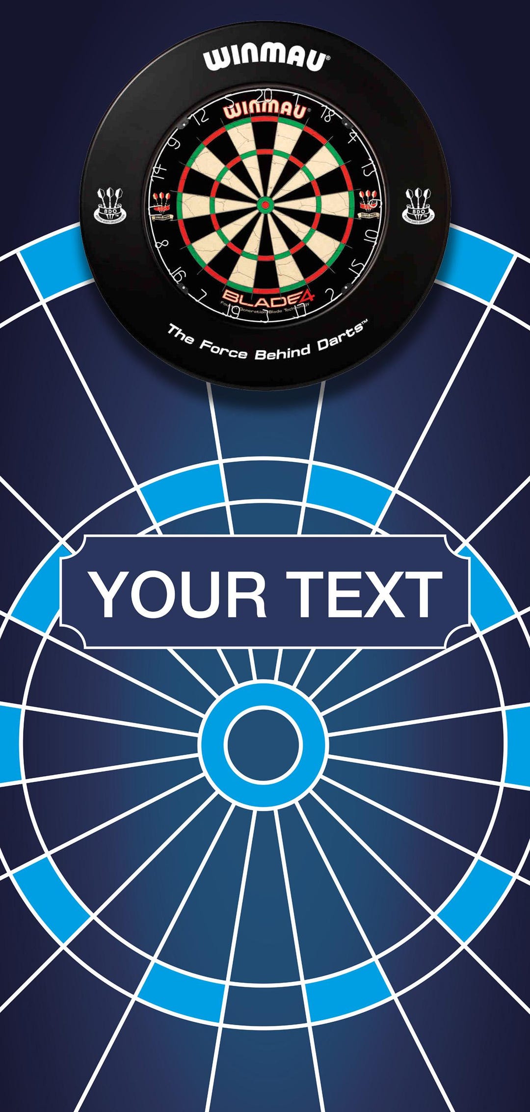 Competition Dartboard Wall Graphic | Dart Background | Personalised ...