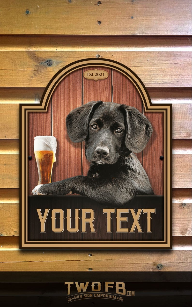Personalized Dog Home Bar Sign: Metal Pub Sign, Man Cave Decor - Etsy UK