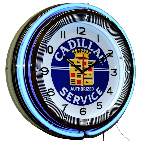 Neon Garage Clock - Etsy