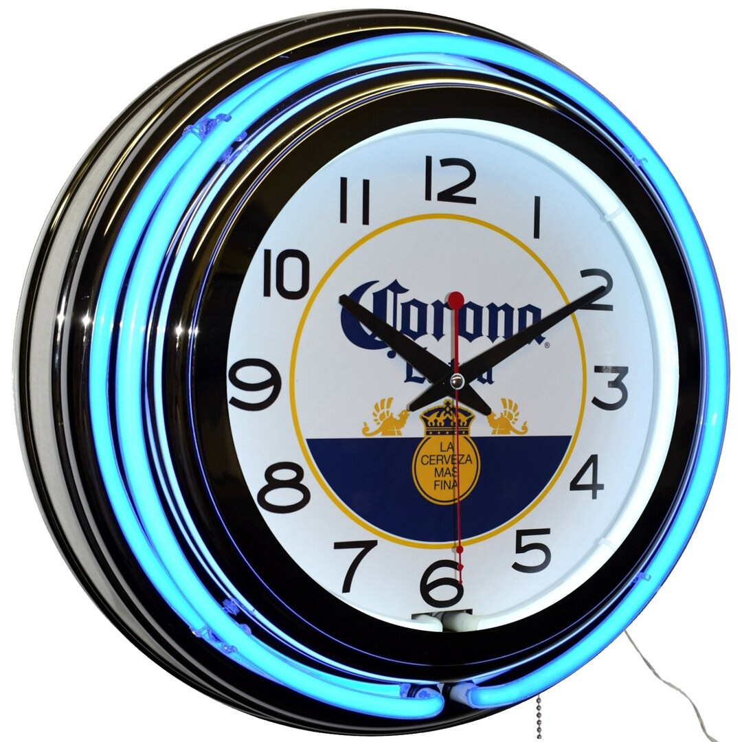 Corona Extra Beer Sign Double Neon Clock Man Cave Bar Decor 15 Blue - Etsy