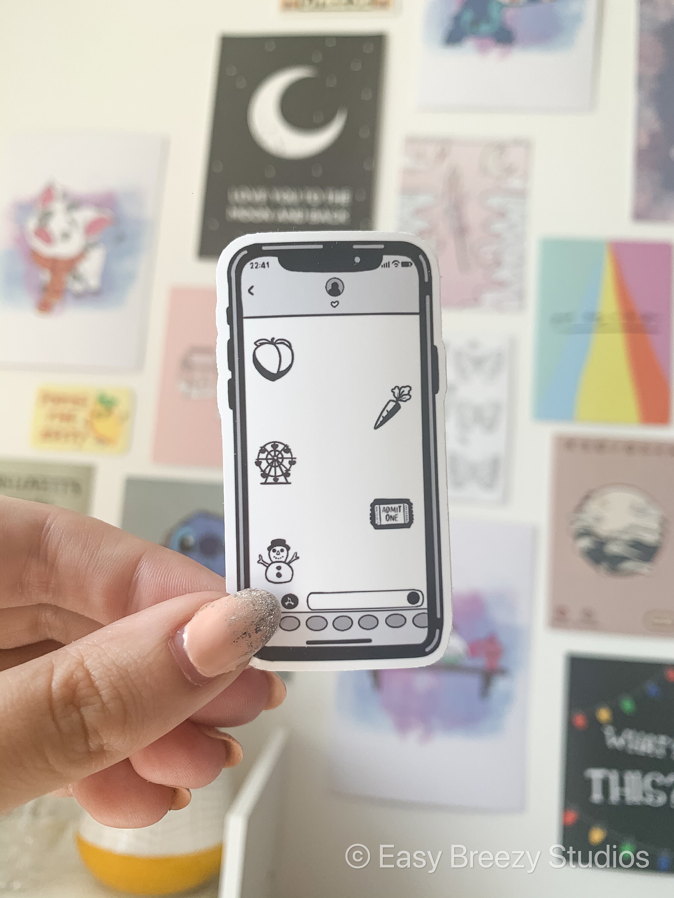 Inside Bundle of 6 Stickers Weatherproof Gloss Stickers Bo - Etsy