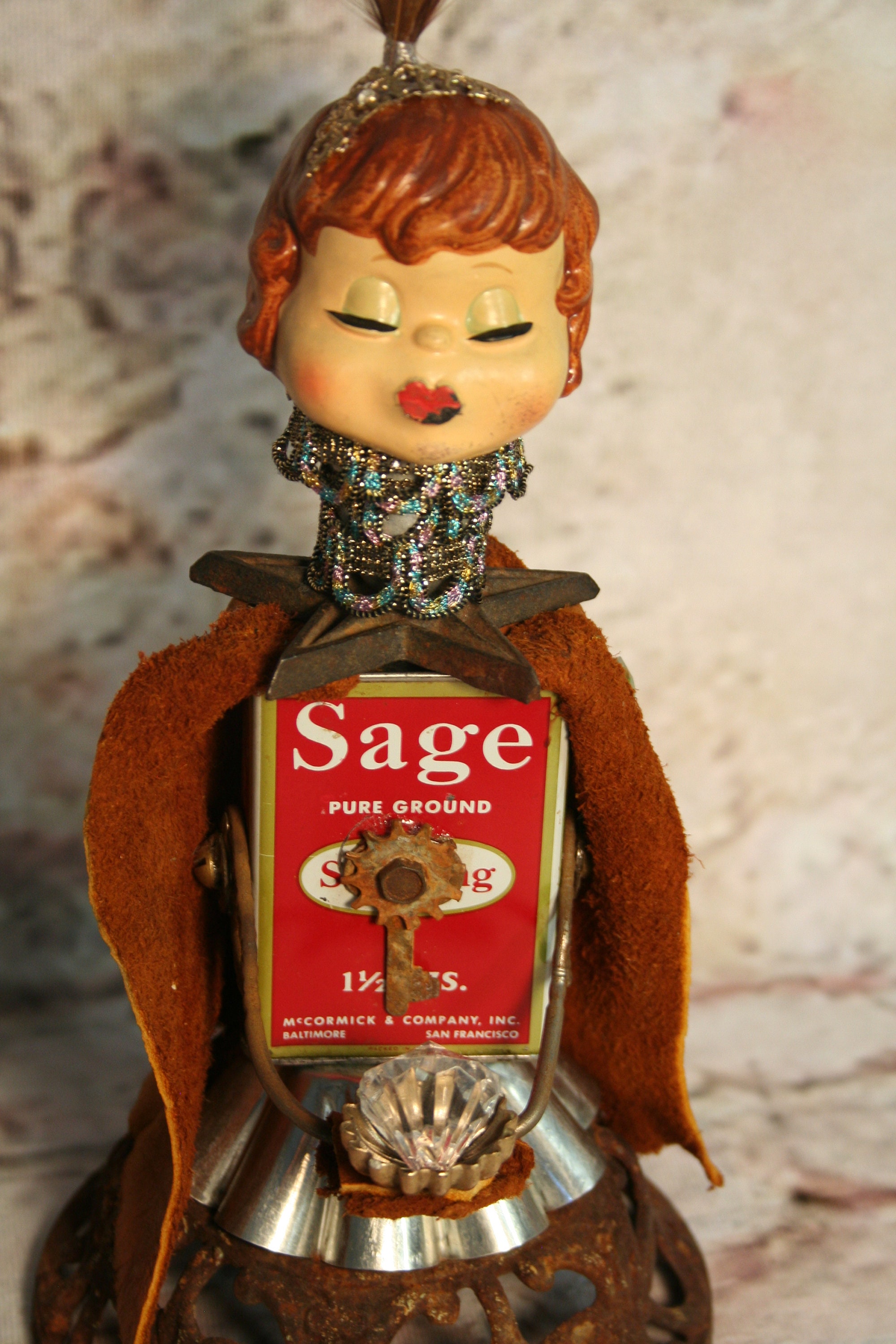 Sage With Her Offering A Custom Made Found Object Assemblage - Etsy