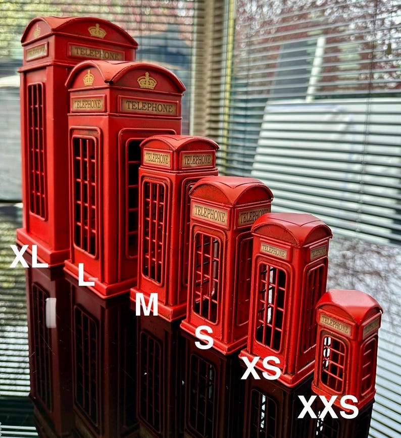 Iconic British Style London Telephone Box Booth Money Box Piggy Bank ...