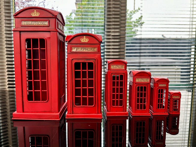 Iconic British Style London Telephone Box Booth Money Box Piggy Bank ...