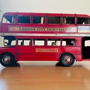 Iconic Nostalgic London Double Decker Red Bus Metal Ornament Gift Decor ...