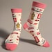 London Icons Big Ben Red Bus Union Jack Socks, Seamless Novelty Fun ...
