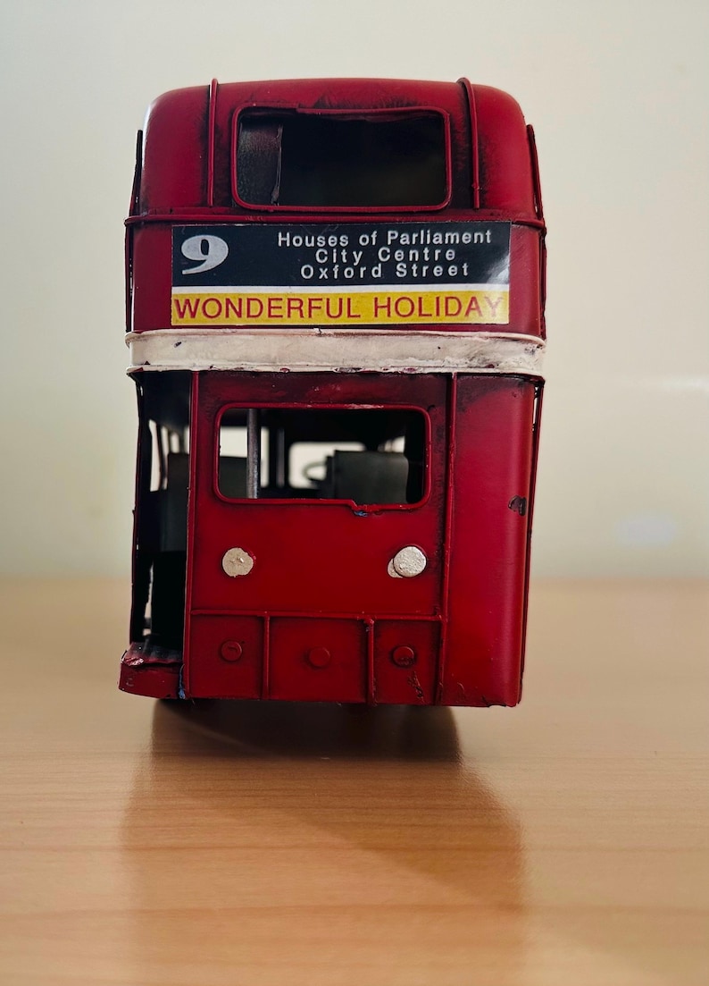 Iconic Nostalgic London Double Decker Red Bus Metal Ornament Gift Decor ...