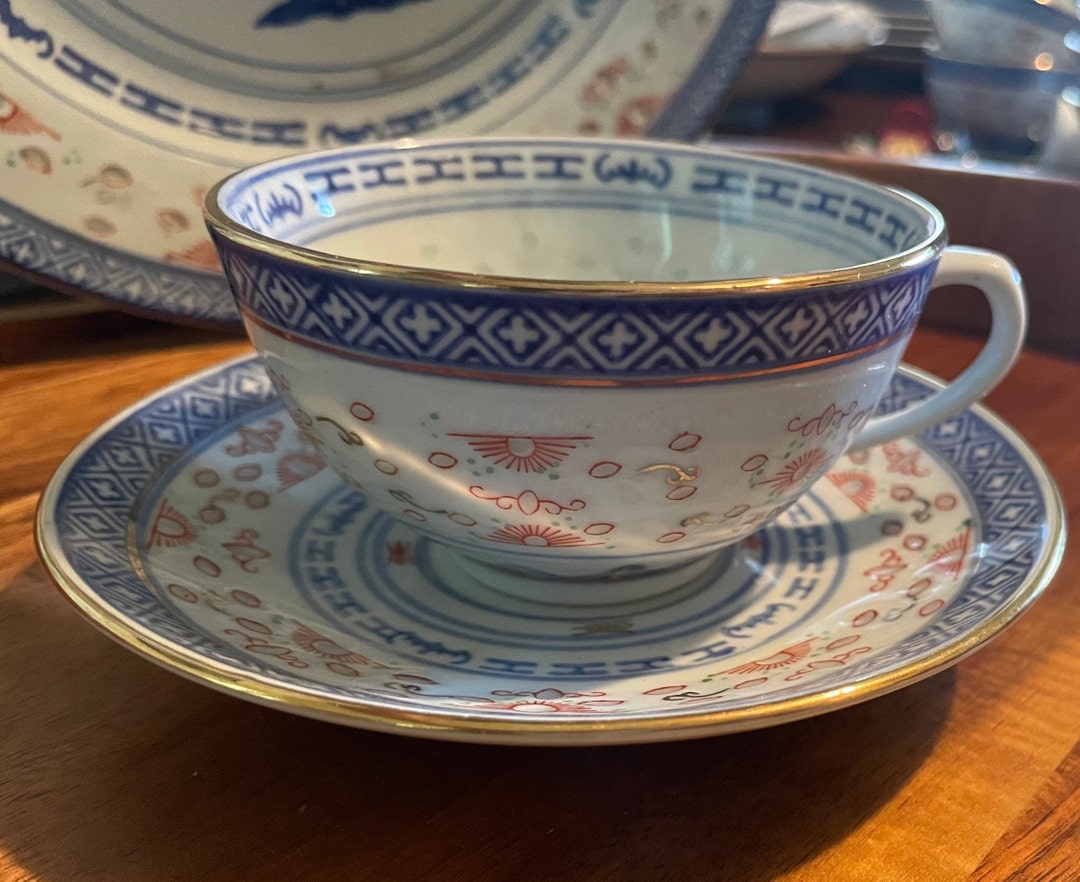 Vintage Chinese Rice Grain Porcelain - Etsy