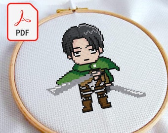 Levi Ackerman Embroidery - Etsy
