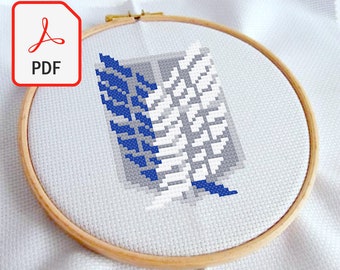 Attack on Titan Cross Stitch - Etsy