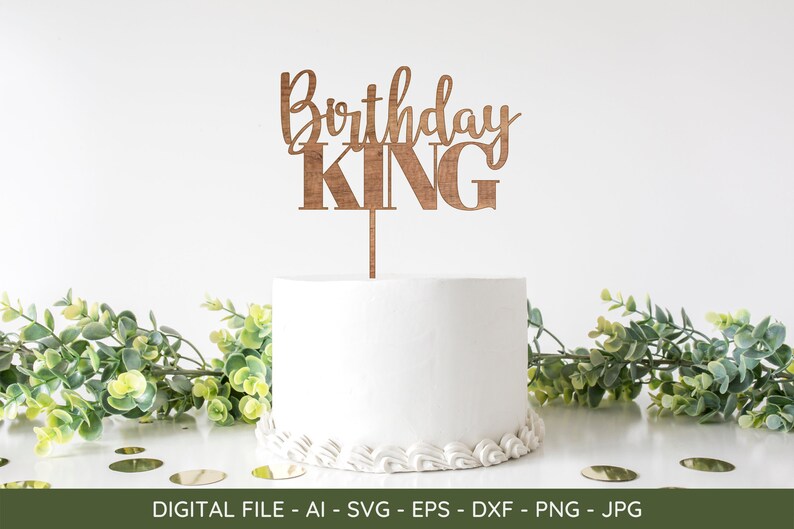 BIRTHDAY KING Cake Topper Bachelor Party Baby Shower - Etsy