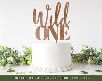 Wild One Cake Topper Svg | Etsy Australia