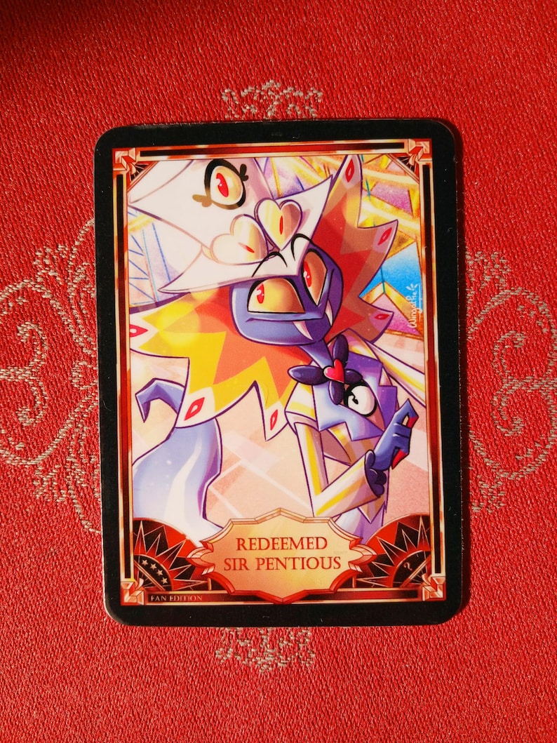 Hazbin Hotel Fan Card "redeemed Sir Pentious" - Etsy