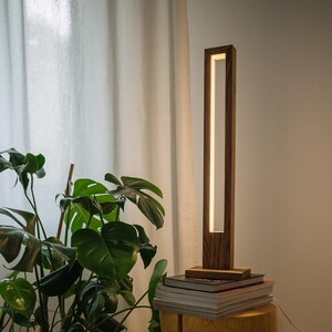 Wood Wabi Sabi Lamp With LED Light, Table Reading Bedside and ...