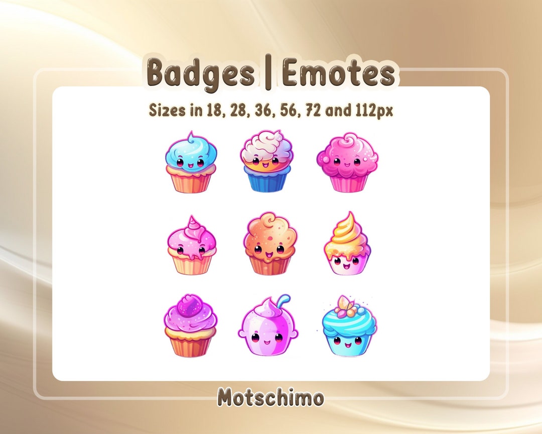 9 X Cupcake Badges Cheers Subs on Twitch - Etsy