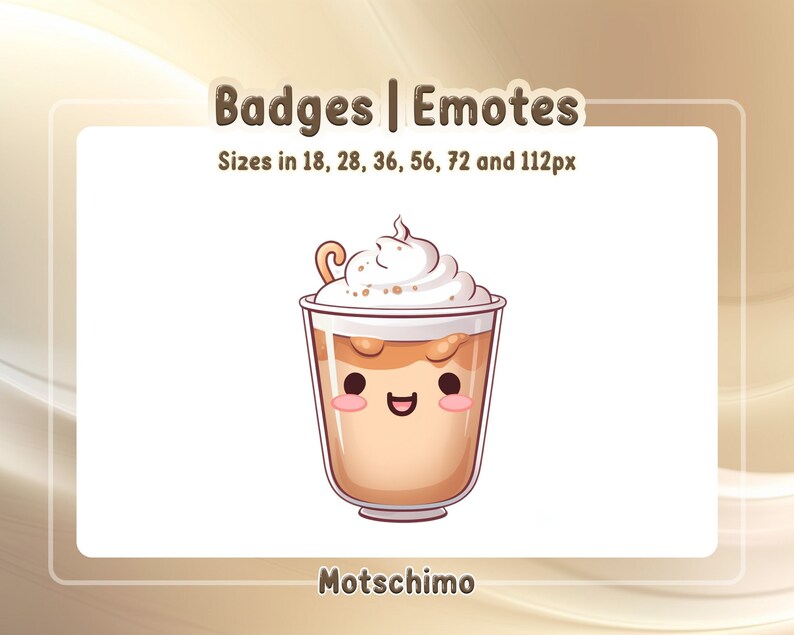 Coffee Latte Emote Emote Kawaii - Etsy
