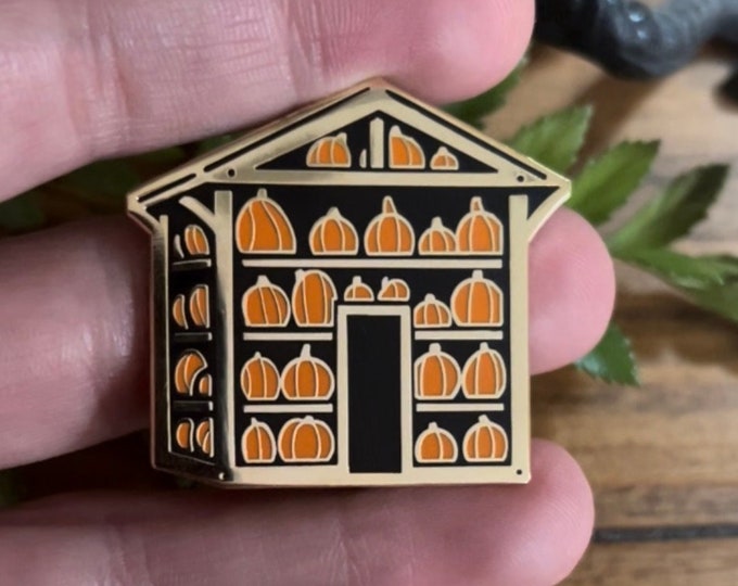 Pumpkin House Enamel Pin pumpkin Pin, Halloween Pin, Halloween Pumpkin ...