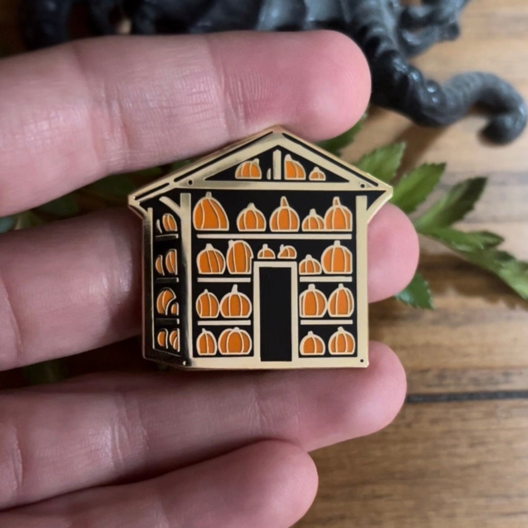 Pumpkin House Enamel Pin (pumpkin Pin, Halloween Pin, Halloween Pumpkin ...