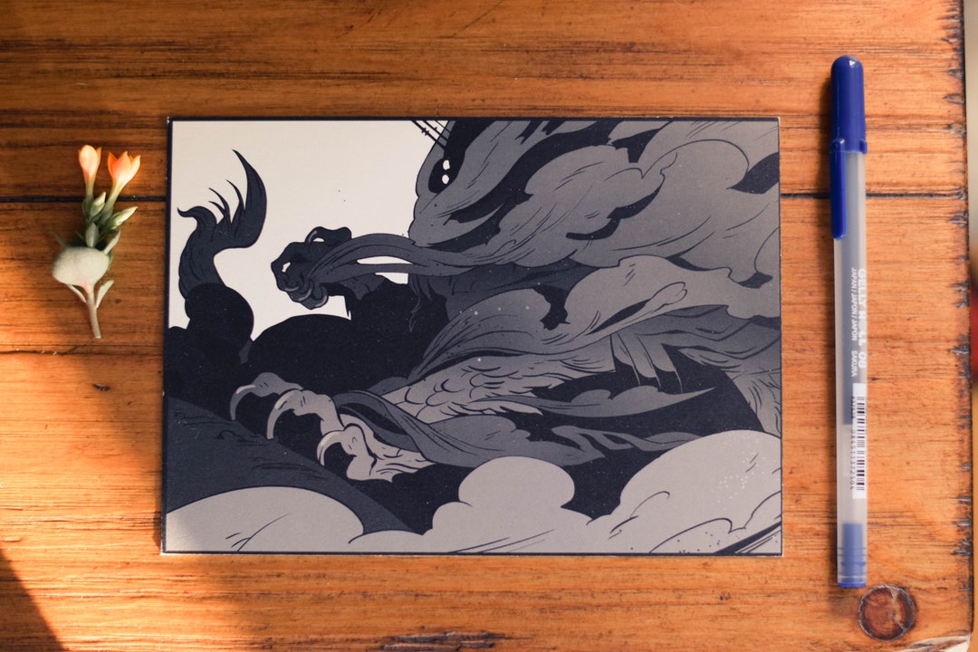 Art Print: Hellbeast Hadrian (monster, Hellhound, Comic Panel, Manga ...