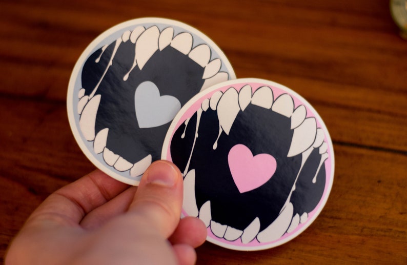 Monsterlover Maw Round Sticker PINK furry Monsterfucker - Etsy
