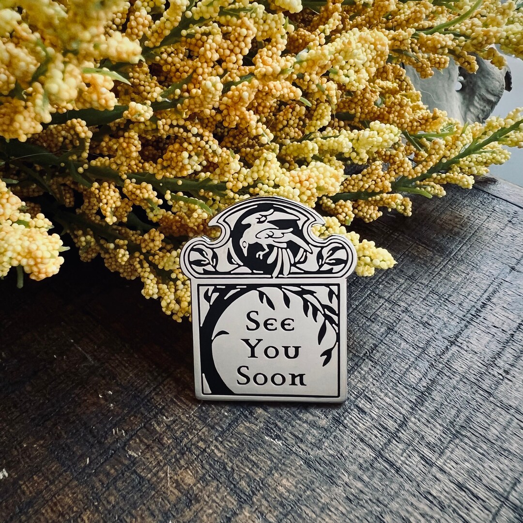 See You Soon Silver Enamel Pin (cemetery Set, Gravestone Pin) - Etsy