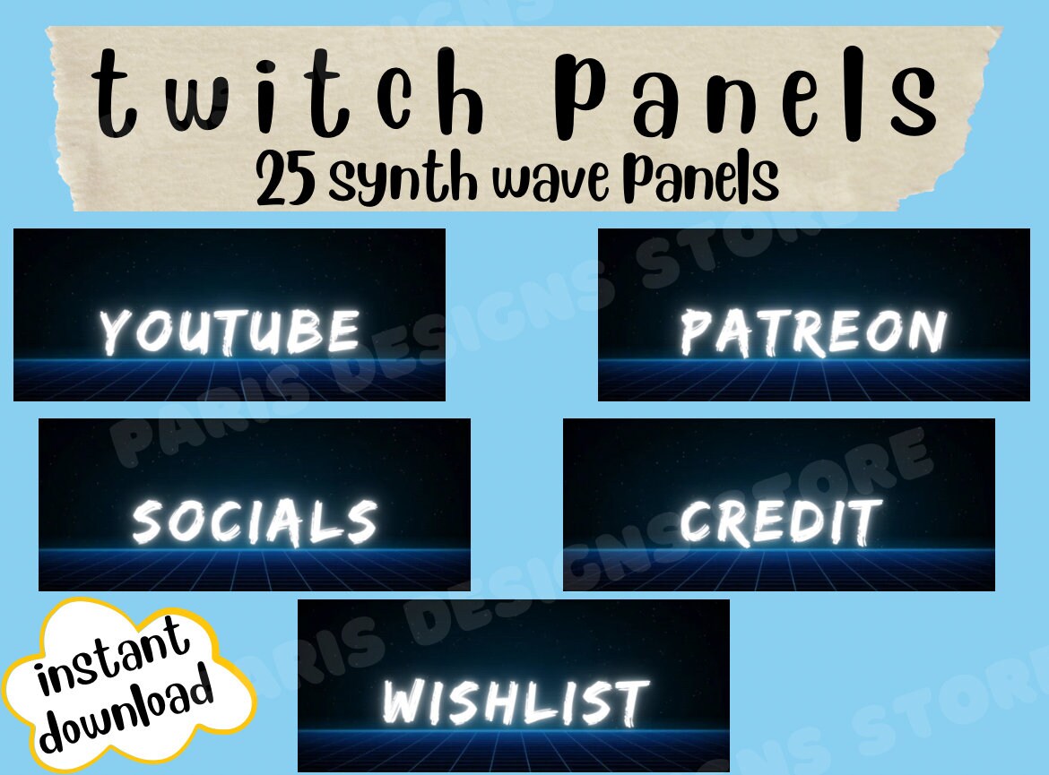 Synth Wave Panels | 25 Count | Simple, Elegant, Cute, Minimalistic ...
