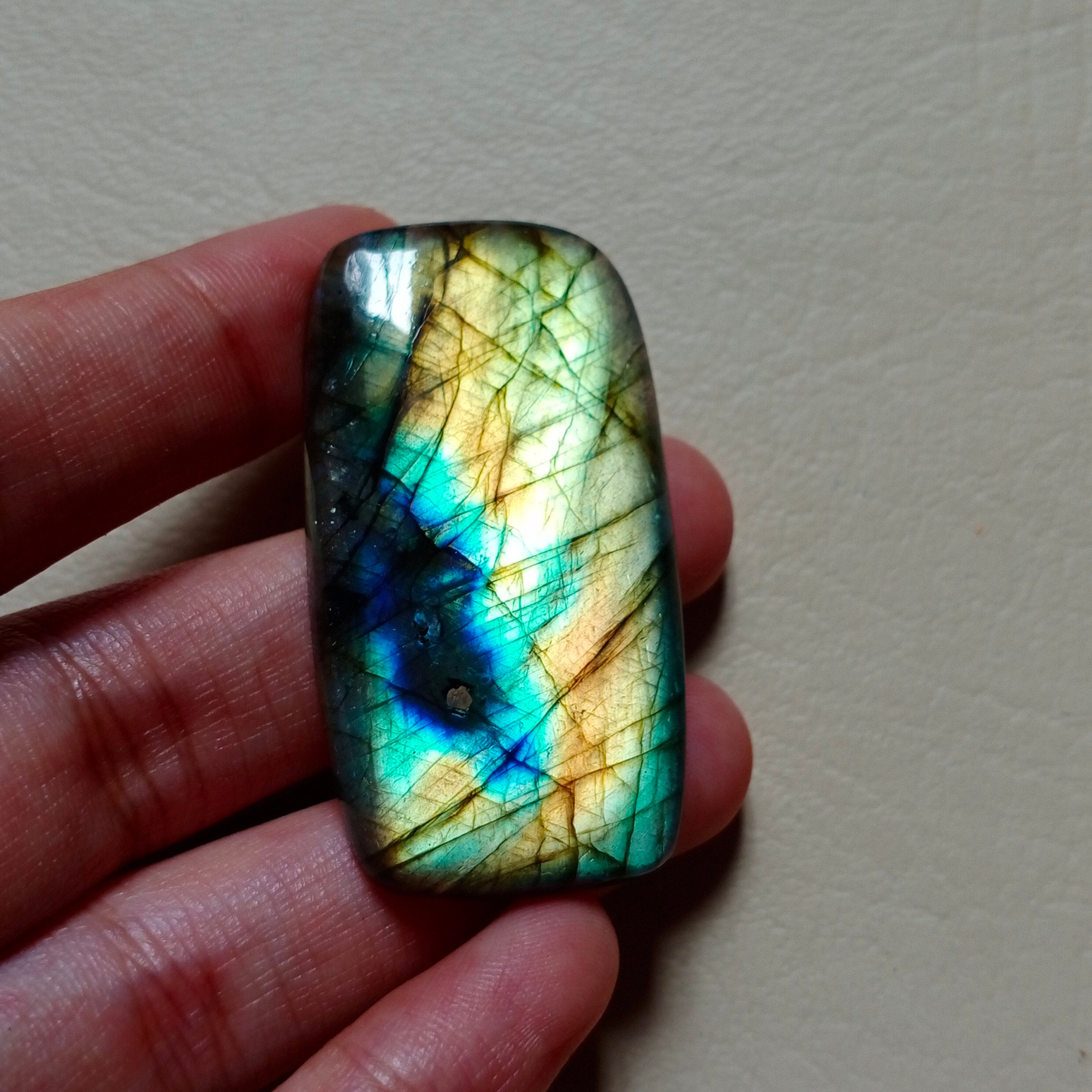 Cabochons Craft Supplies & Tools Beautiful yellow fire Labradorite ...