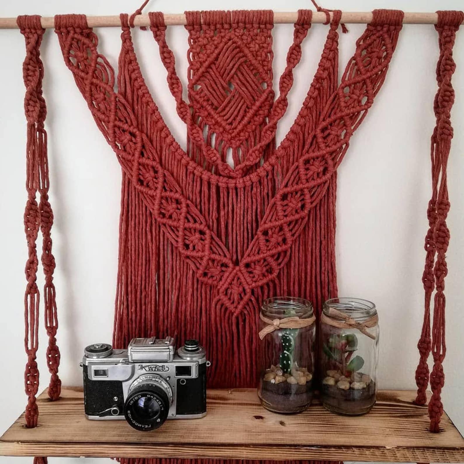 Macrame Shelf Macrame Hanging Shelf Macrame Plant Shelf - Etsy