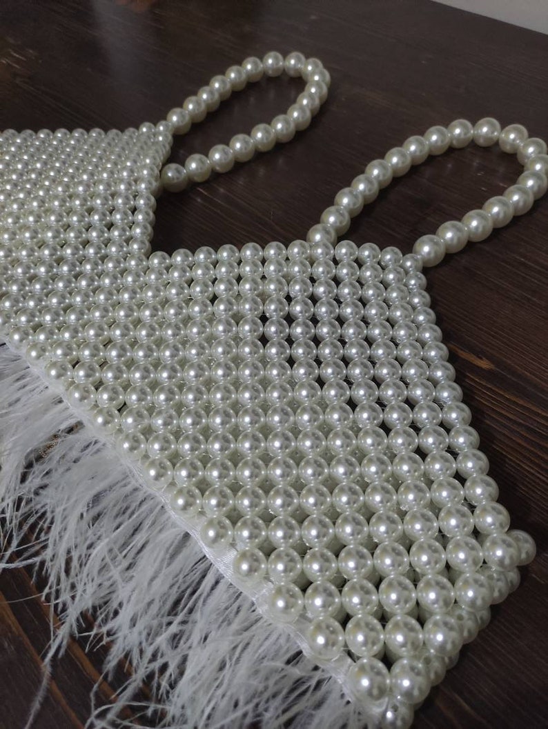 Hand-beaded Vest, Pearl Top, Bridal Pearl Top, Pearl Body Chain, Dress ...