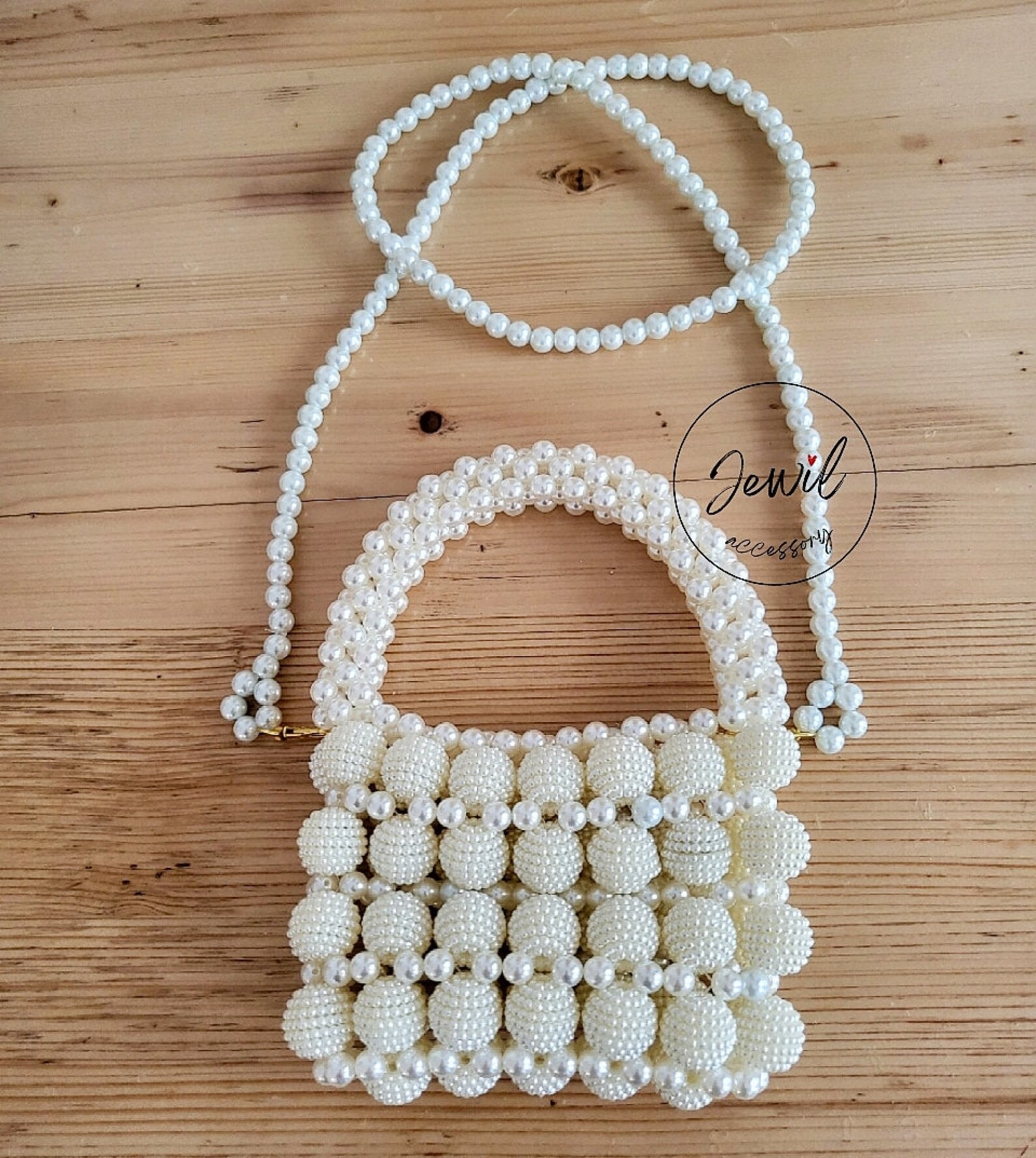 Pearl Bag, Pearl Bead Bag, Evening Bag, Bead Handbag, Wedding Bag, Bead ...